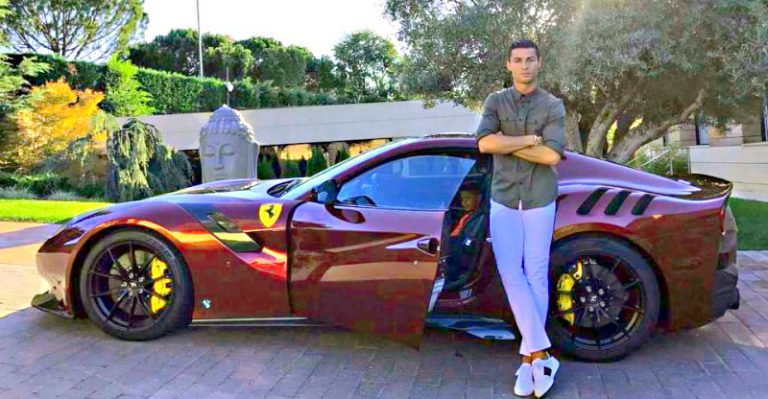 Here's Cristiano Ronaldo's Car Collection Including Ferrari & Bugatti